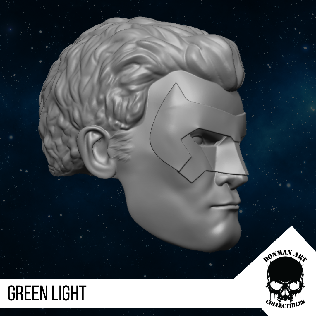 The Green Light Head for 6 inch action figures・ STL File for ・Cults