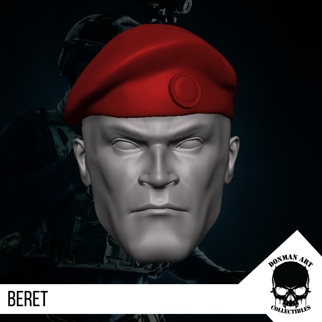 STL file Beret Hat for 6 inch action figures 🎩 (OBJ)・3D printing idea ...
