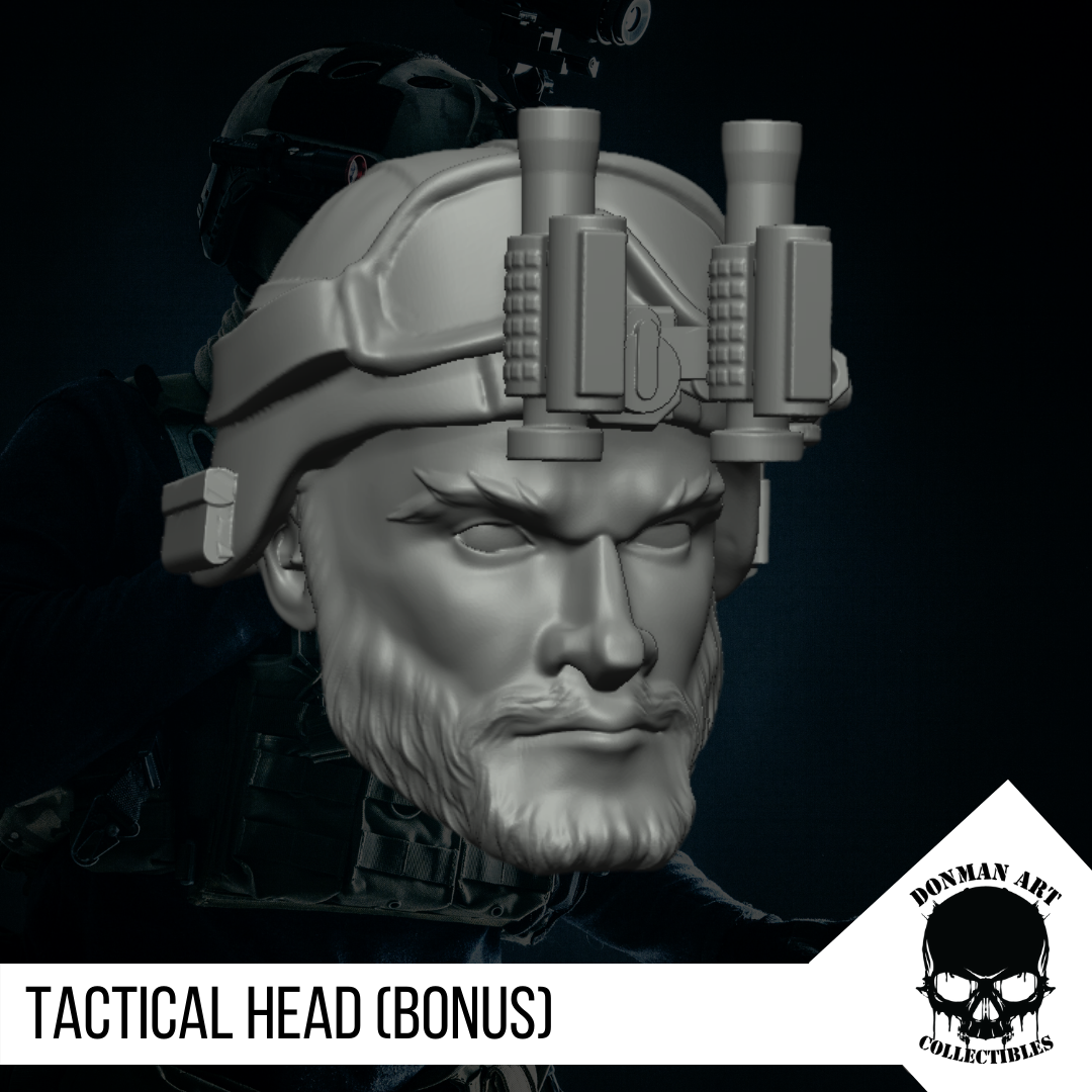 🔫 Tactical Head for 6 inch action figures・ STL File for ・Cults