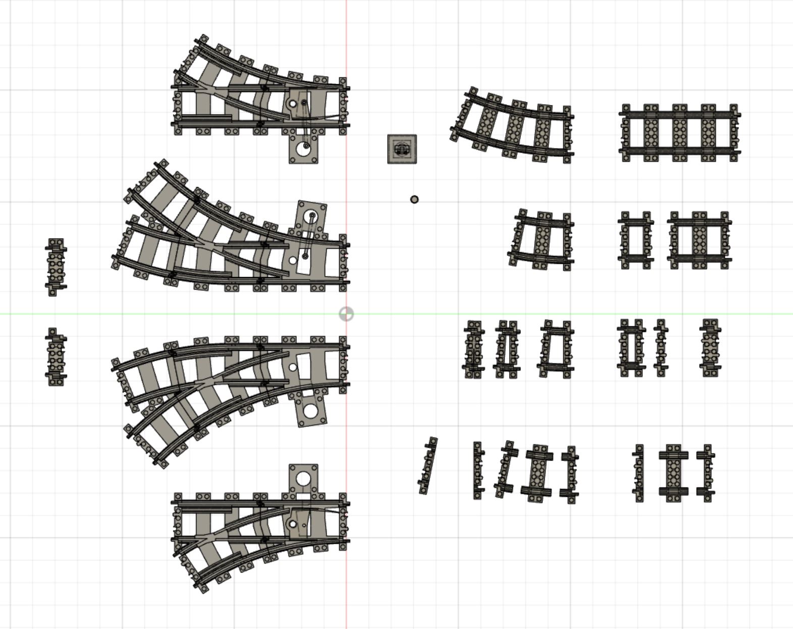 STEP file STANDARD TRACK GEOMETRIES PRO (LEGO COMPATIBLE) 🏗 ・Model to ...