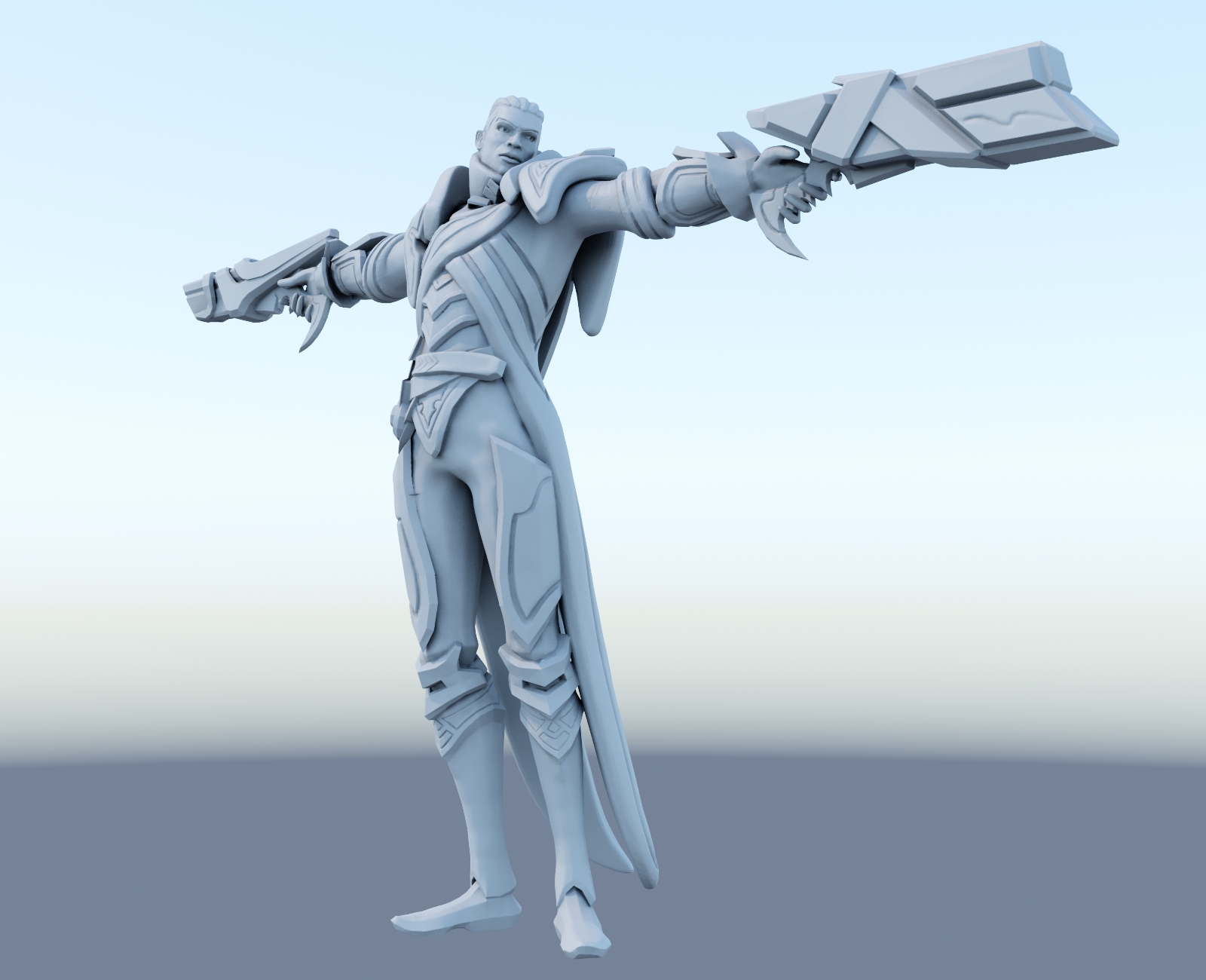 STL file Lucian League of Legends 3D print model 🎲 ・Model to download ...