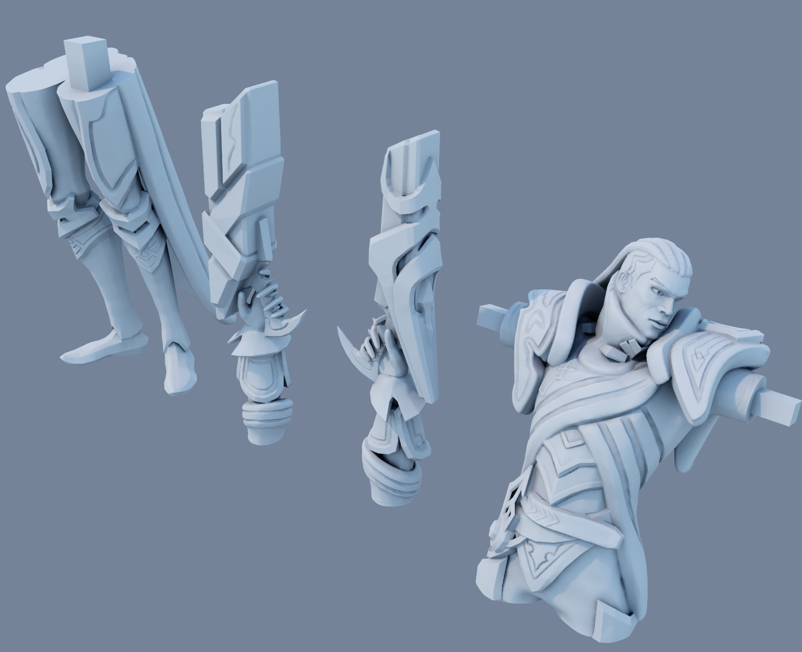 STL file Lucian League of Legends 3D print model 🎲 ・Model to download ...