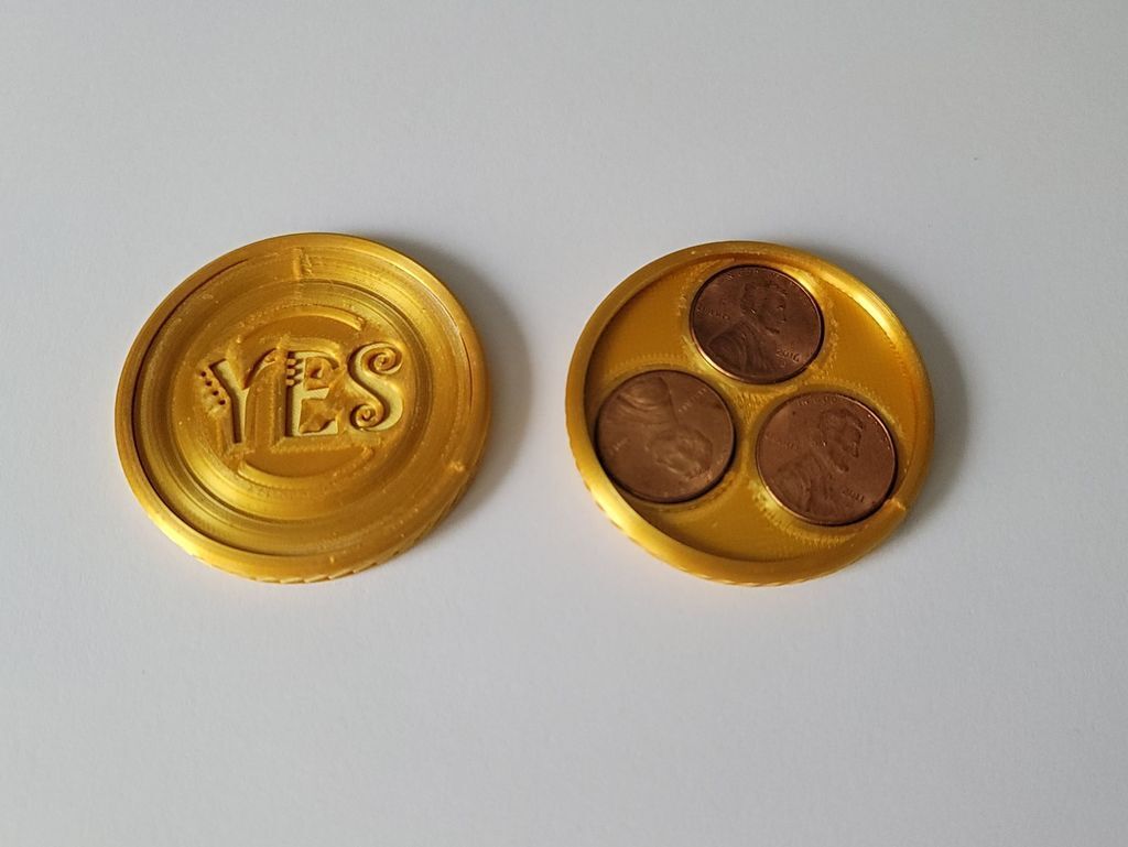 🪙 Yes/No Coin・Free STL File for ・Cults