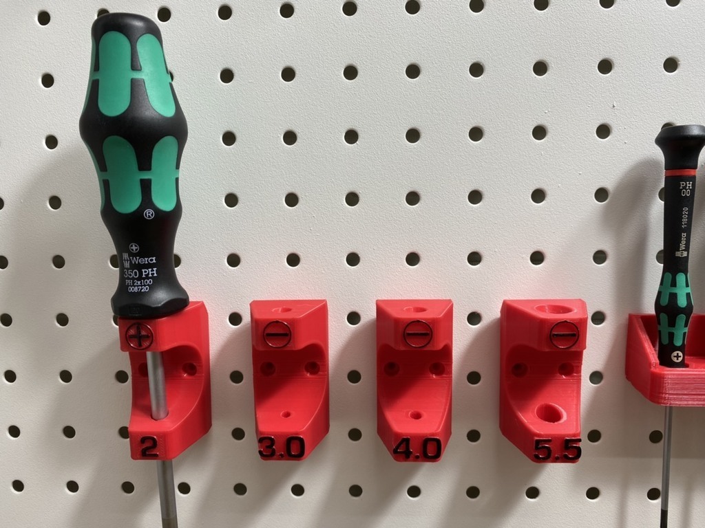 🪛 Screwdriver Holder + Pegboard・Free 3D File for ・Cults