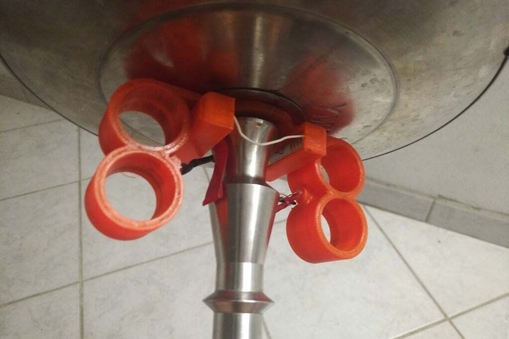 Free STL file Shisha hose holder (x4) (with LED) 👽・3D printer design to ...