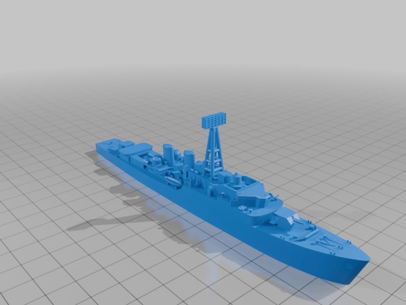 🎲 Royal Navy Type 81 (Tribal) frigate (1/700 or 1/600 scale)・Free 3D ...