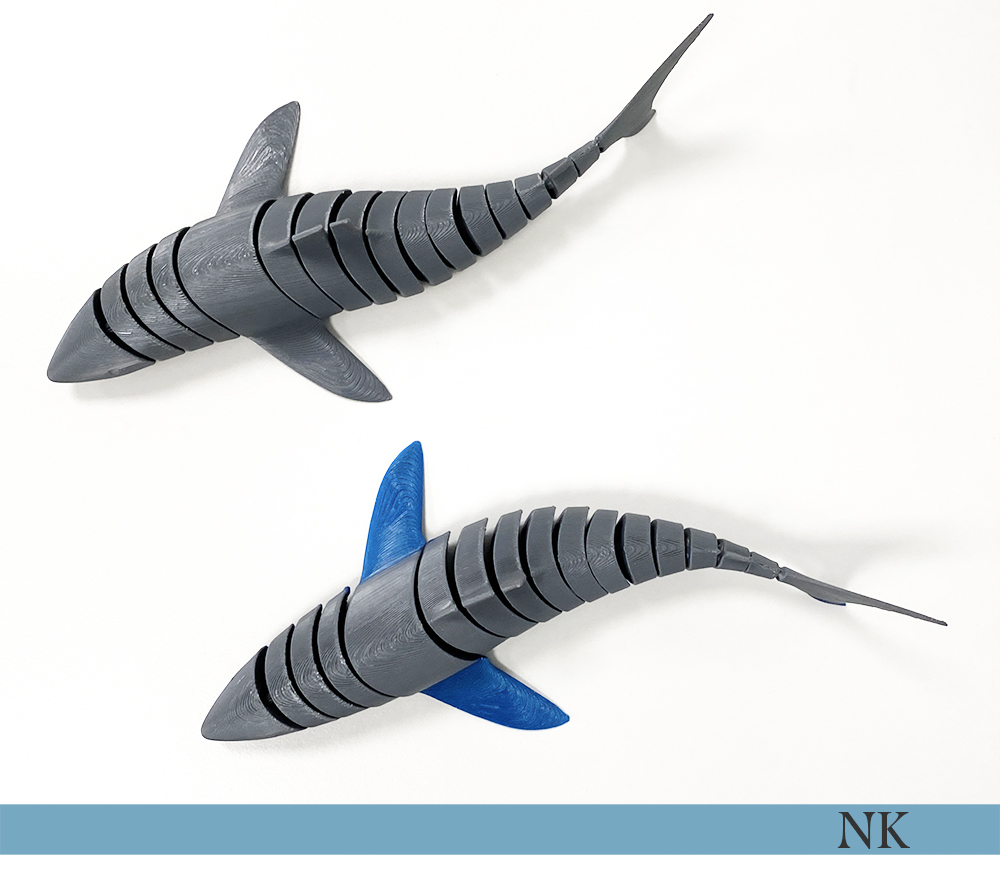 STL file FLEXI ARTICULATED SHARK 🦈 ・Model to download and 3D print・Cults