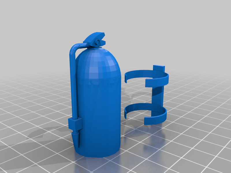 Free STL file 1/10 Scale Fire Extinguisher + Holder 🔥 ・3D printable ...