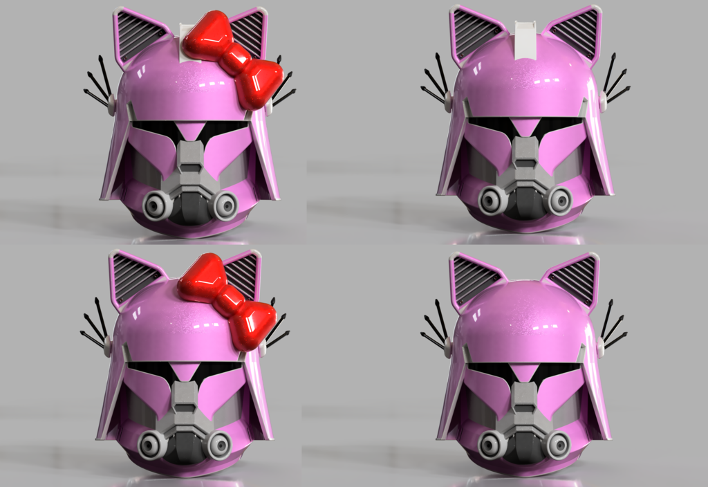 🪖 Super Kawaii Neko Torupa Herumetto v4 Commander Mao・Free 3D File for ...