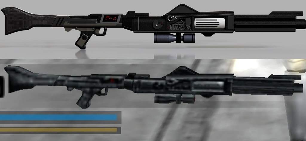 ⭐ Classic Battlefront 2 DC15A rifle for custom 12 inch 1:6 scale action ...