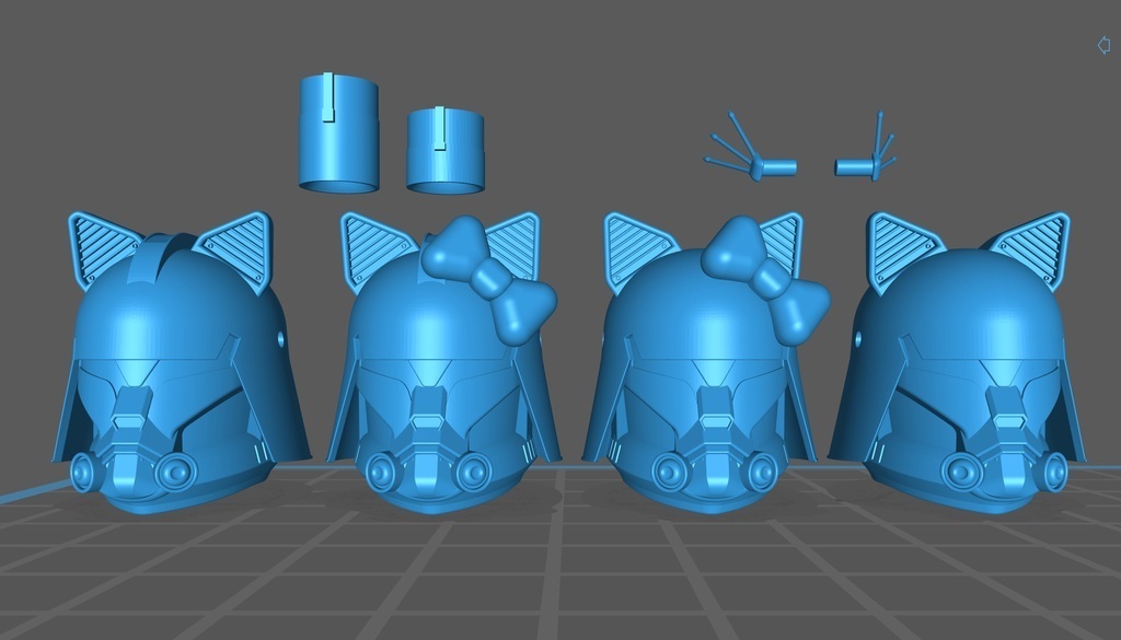 🪖 Super Kawaii Neko Torupa Herumetto v4 Commander Mao・Free 3D File for ...