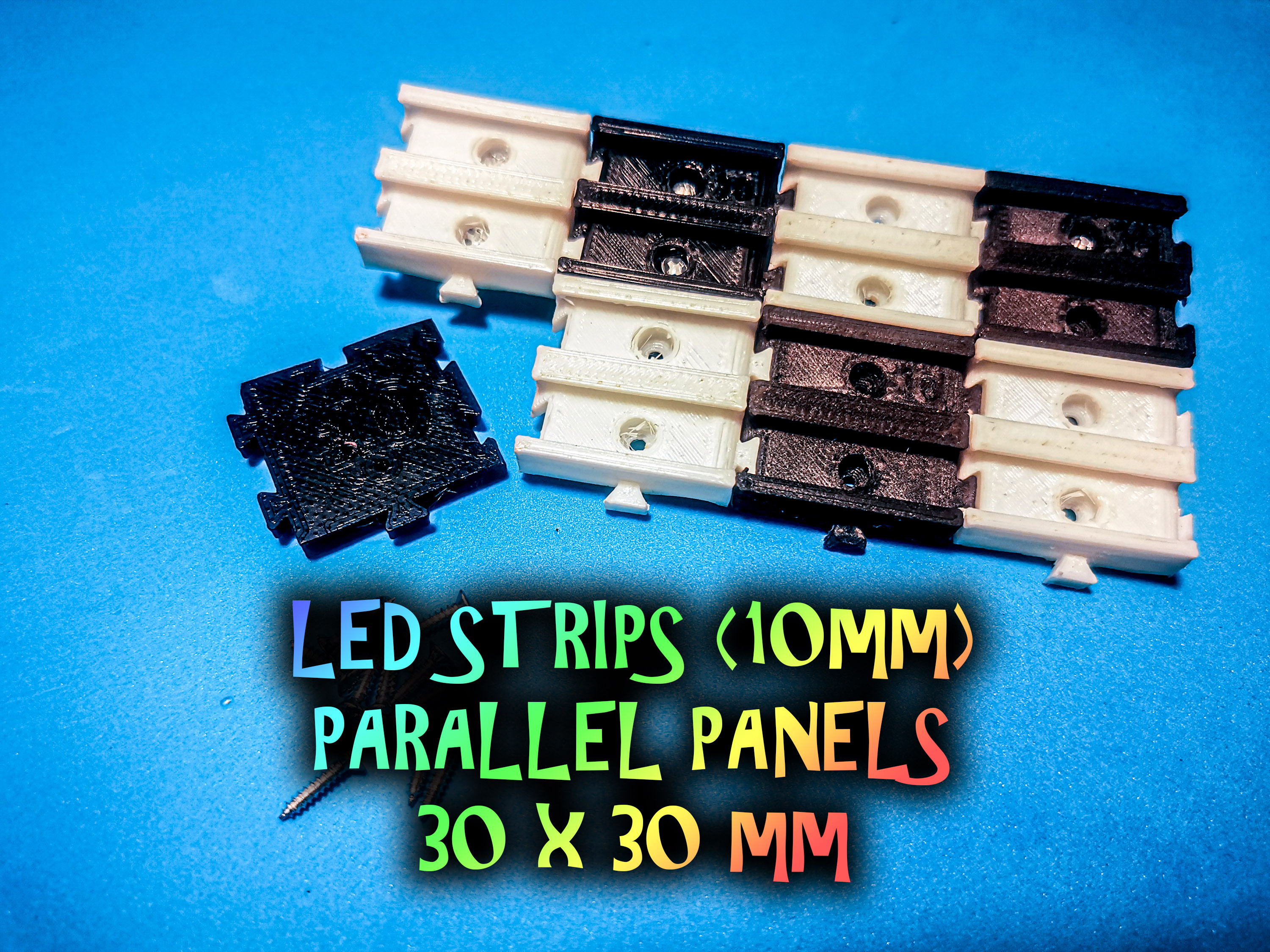 STL file PARALLEL PANELS FOR LED STRIPS (30x30mm) 10mm 🔧 ・3D printing ...