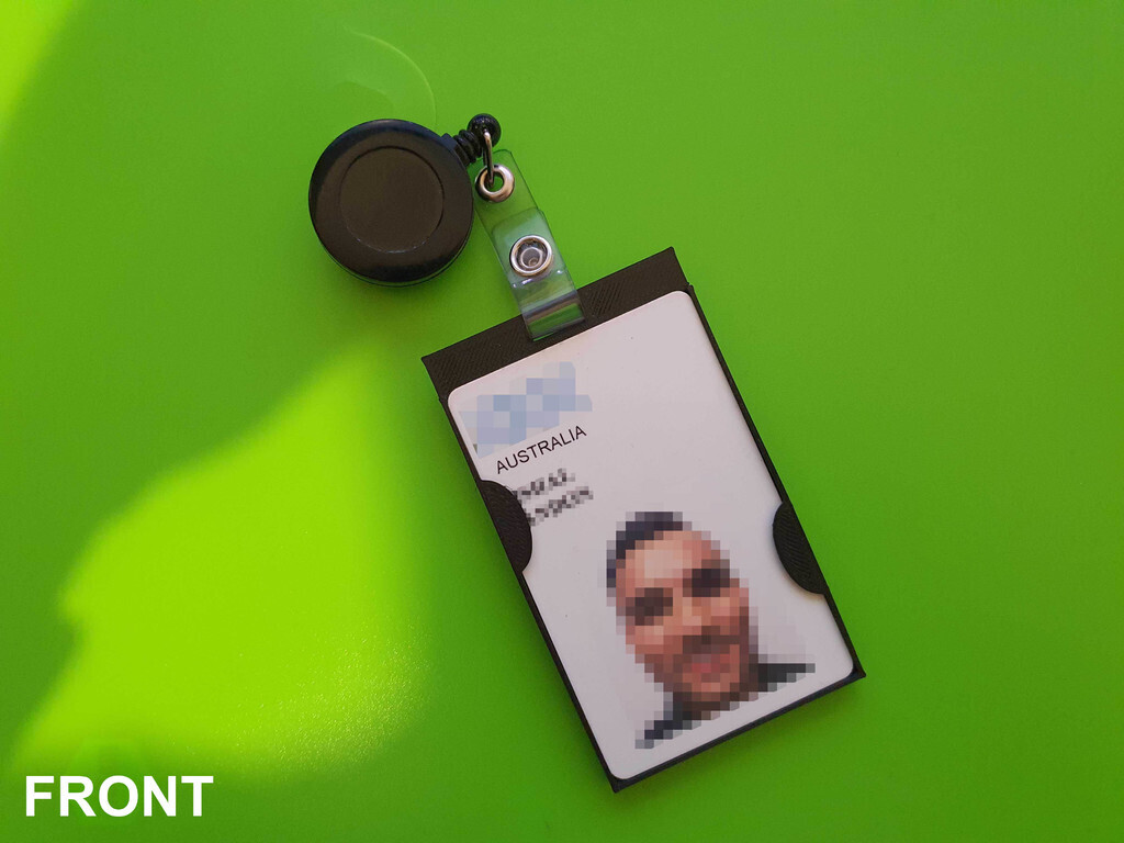 🏢 Double Sided ID/Card Holder・Free STL File for ・Cults