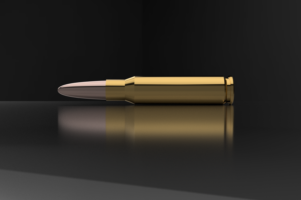 STL file .308 win cartridge exact dimensions 🔫 (3MF)・Template to ...