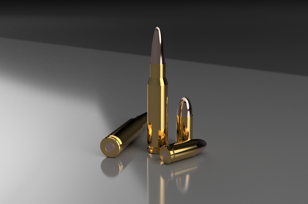 STL file .308 win cartridge exact dimensions 🔫 (3MF)・Template to ...