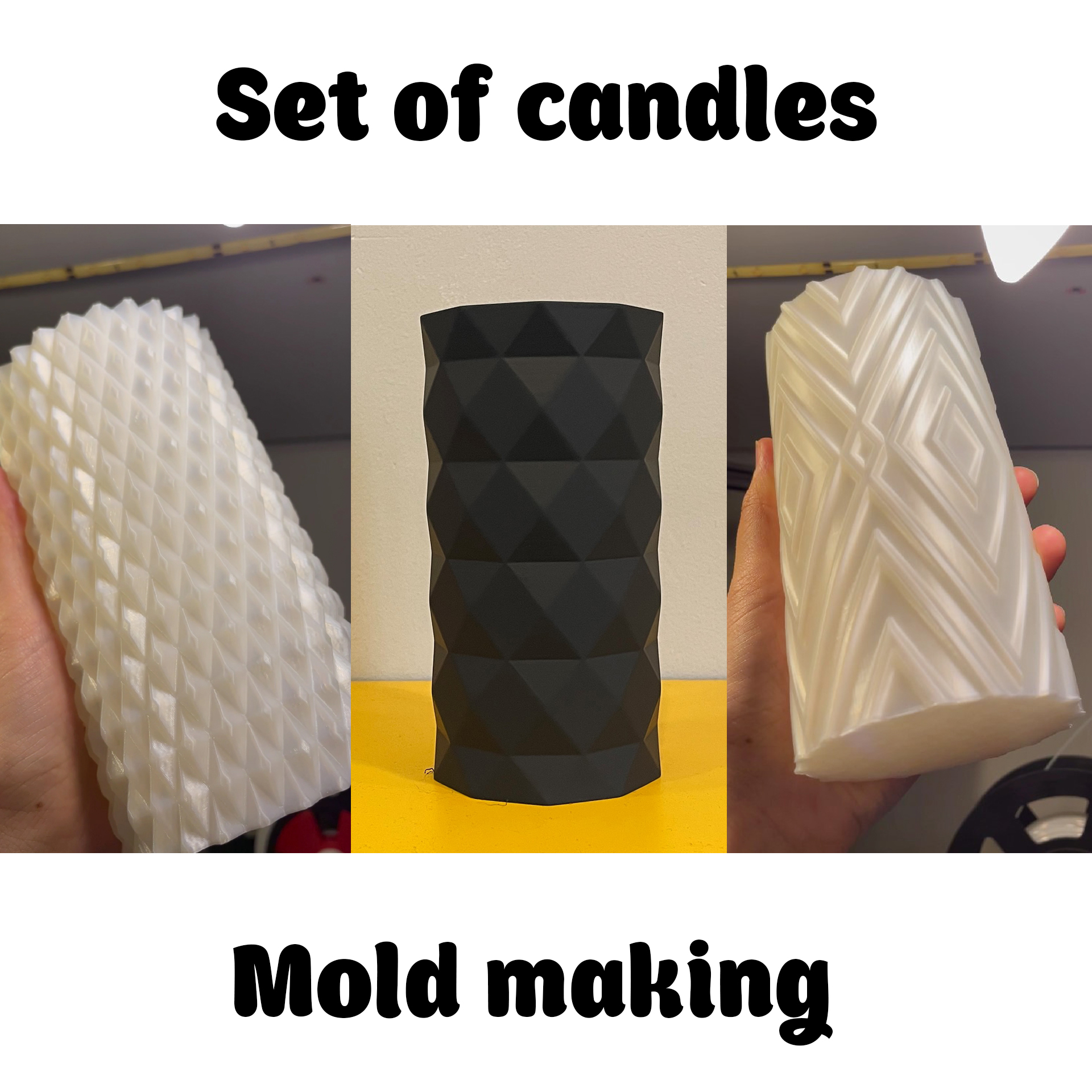 Archivo STL Juego de velas x3 para la fabricación de moldes 🪞 ・Plan ...