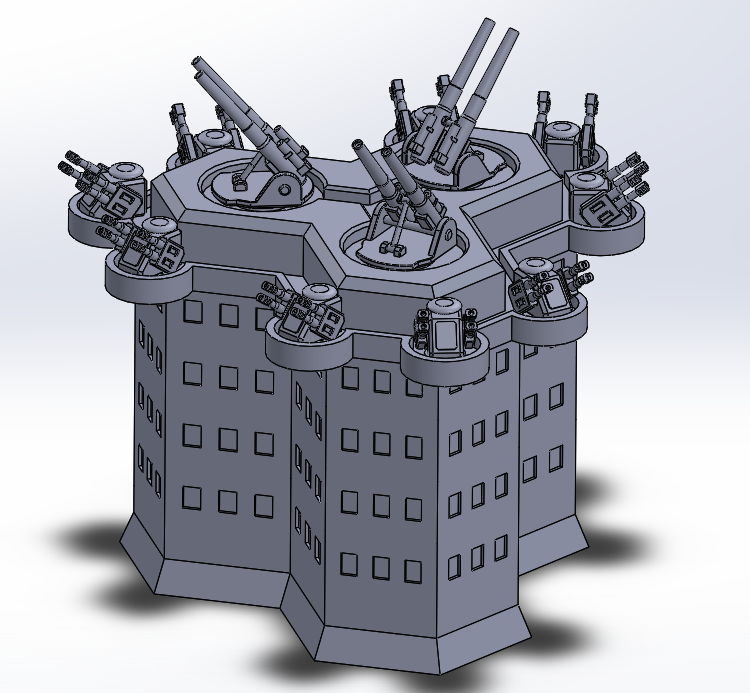 🎲 Flak tower for 6mm wargame・Free STL File for ・Cults
