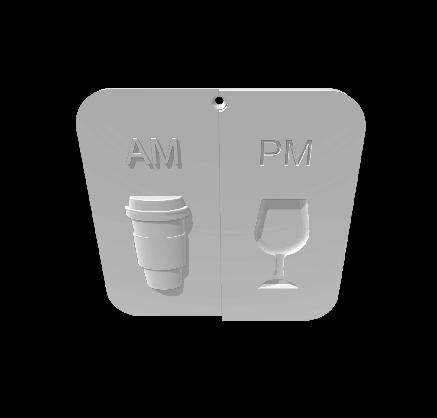 STL file Sign - AM - PM -- Coffee - Wine ☕ ・Model to download and 3D ...