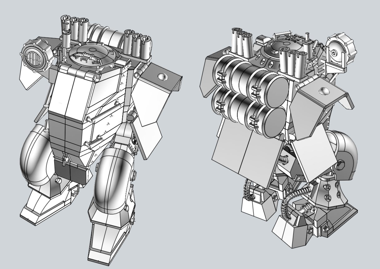 🌬️ DUST WAR - SOVIET MEDIUM WALKER PROXY・ STL File for ・Cults