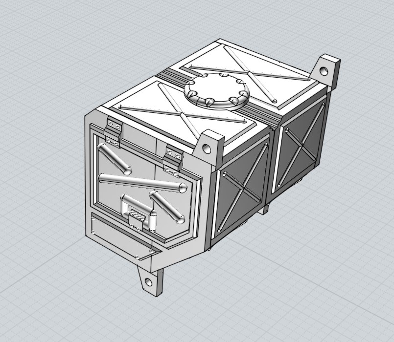 🌬️ DUST WAR - Walker Railgun + Shielded Generator・ STL File for ・Cults