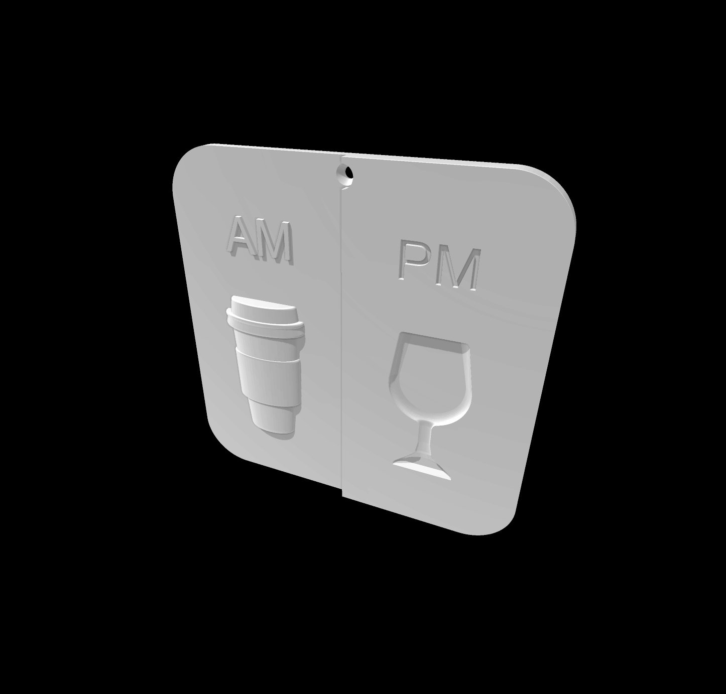 STL file Sign - AM - PM -- Coffee - Wine ☕ ・Model to download and 3D ...