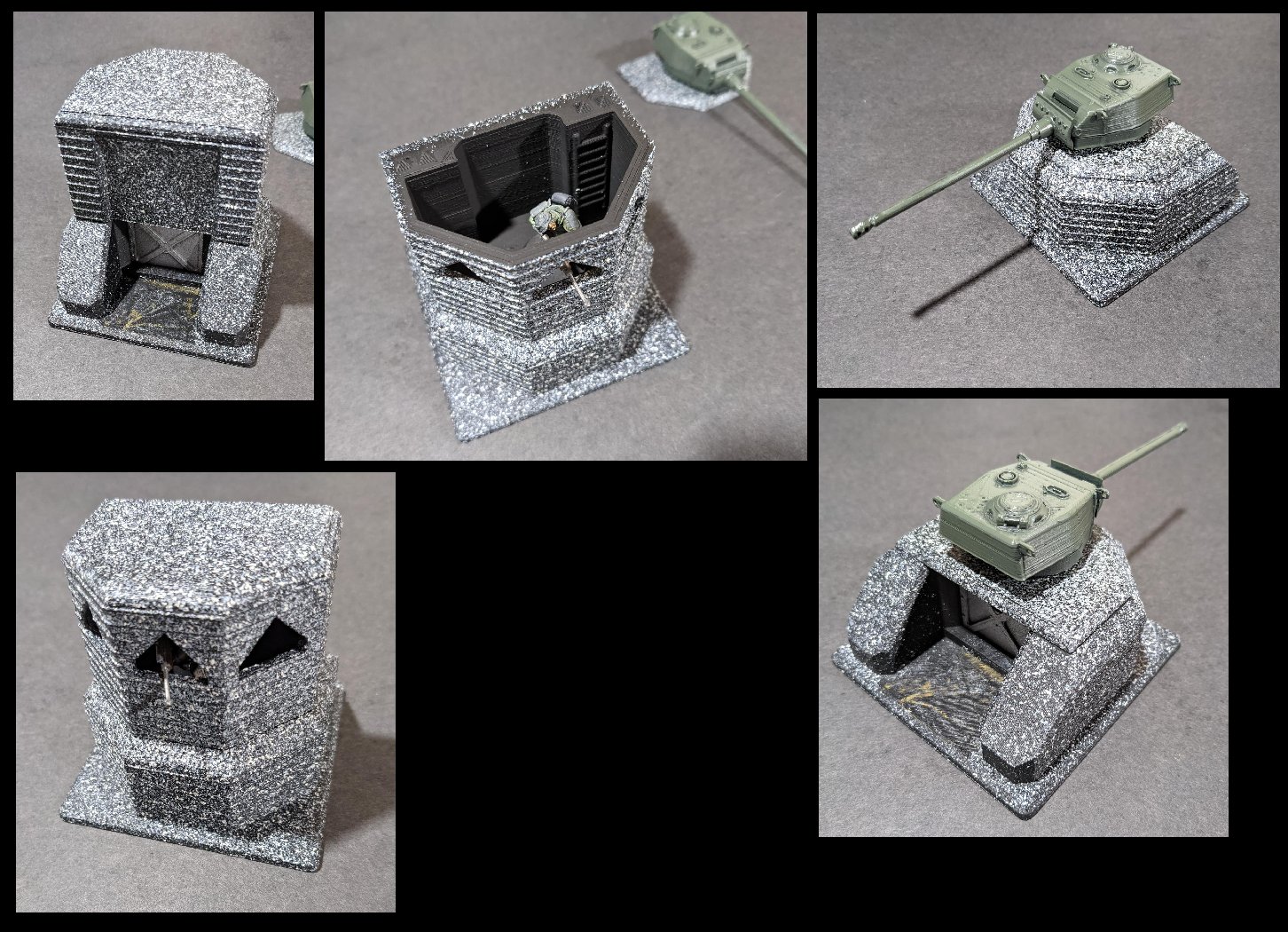 STL 文件 DUST 1947 / 1948 - 1x1 Tile Modular Turret Bunker & Sniper Tower ...