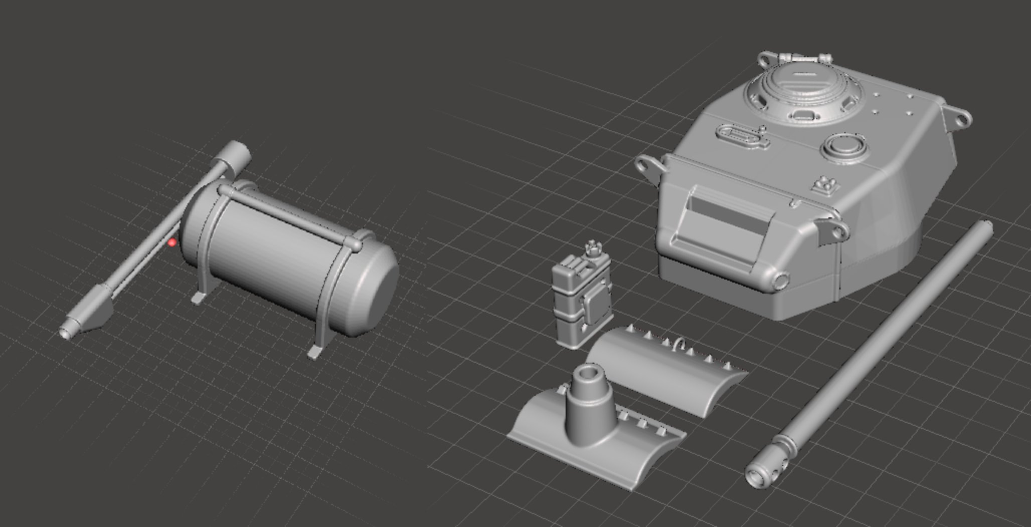 STL file DUST 1948 - ALLIED WALKER TURRET KIT (Flame & 75mm) 🌬️ ・3D ...