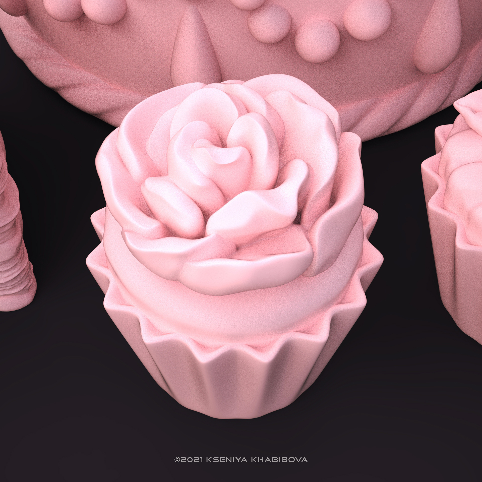 STL file Cake with cupcakes 🍰 ・3D print object to download・Cults