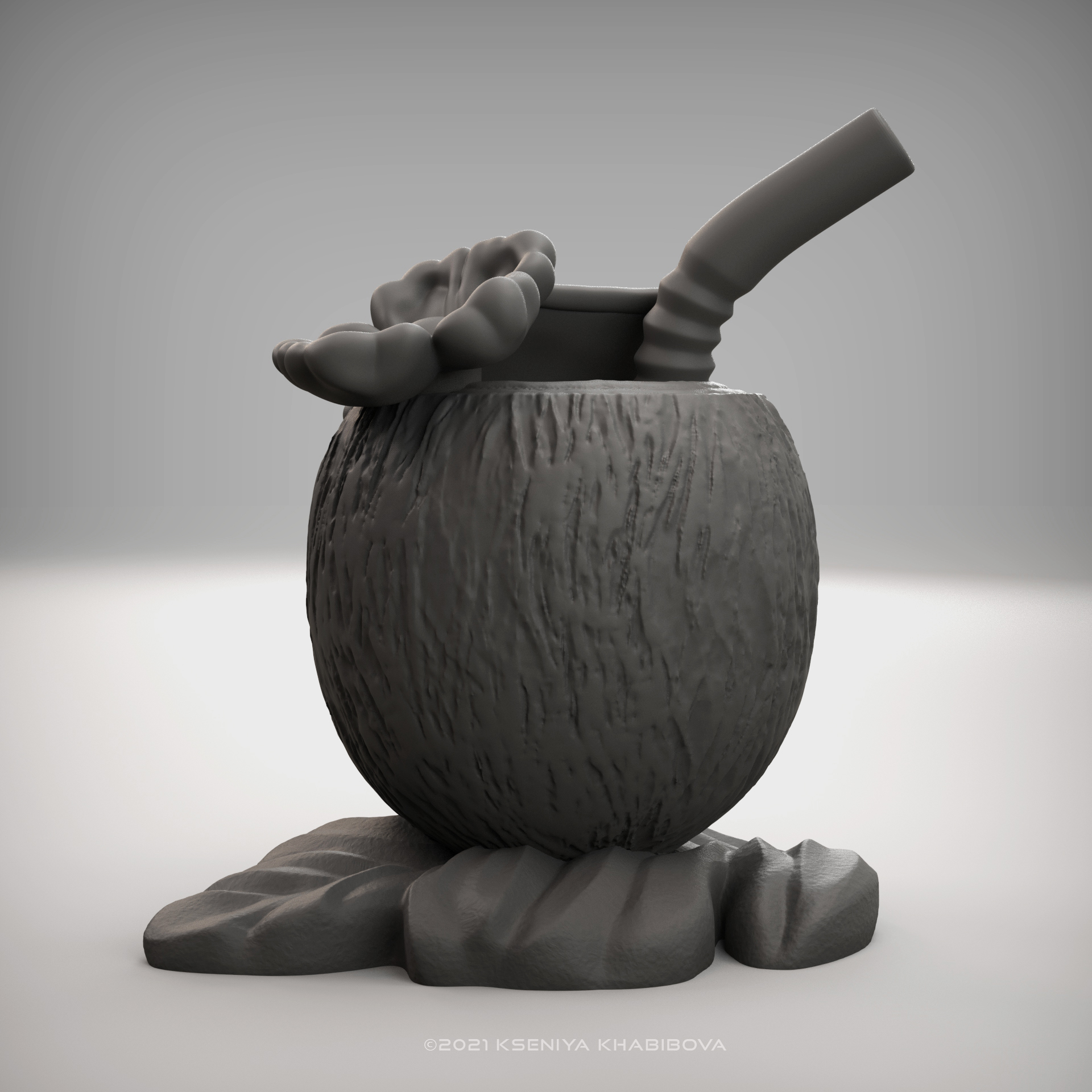 STL file Coconut cocktail 🥥 ・3D printable model to download・Cults