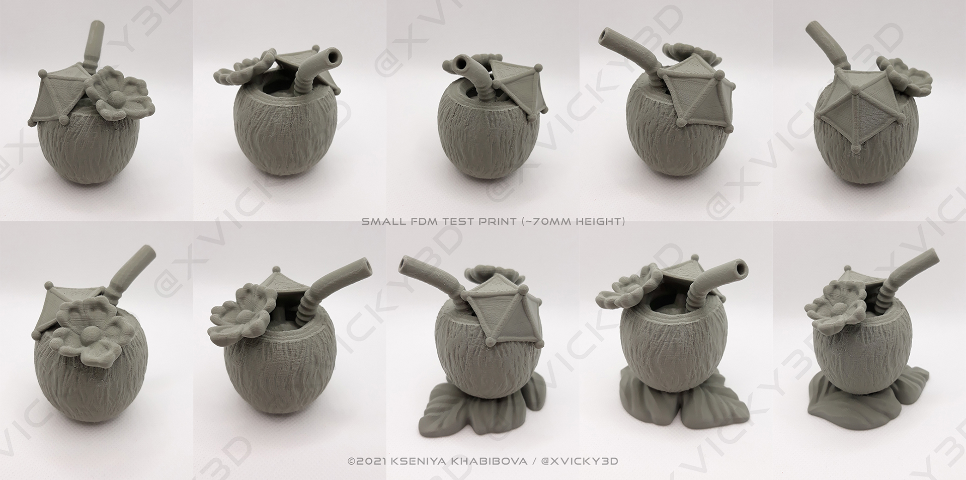 STL file Coconut cocktail 🥥 ・3D printable model to download・Cults