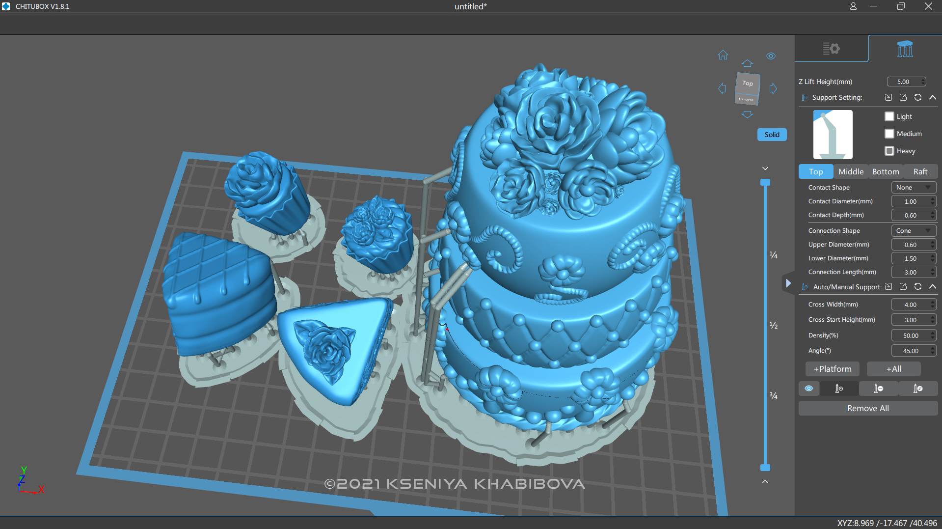 STL file Cake with cupcakes 🍰 ・3D print object to download・Cults