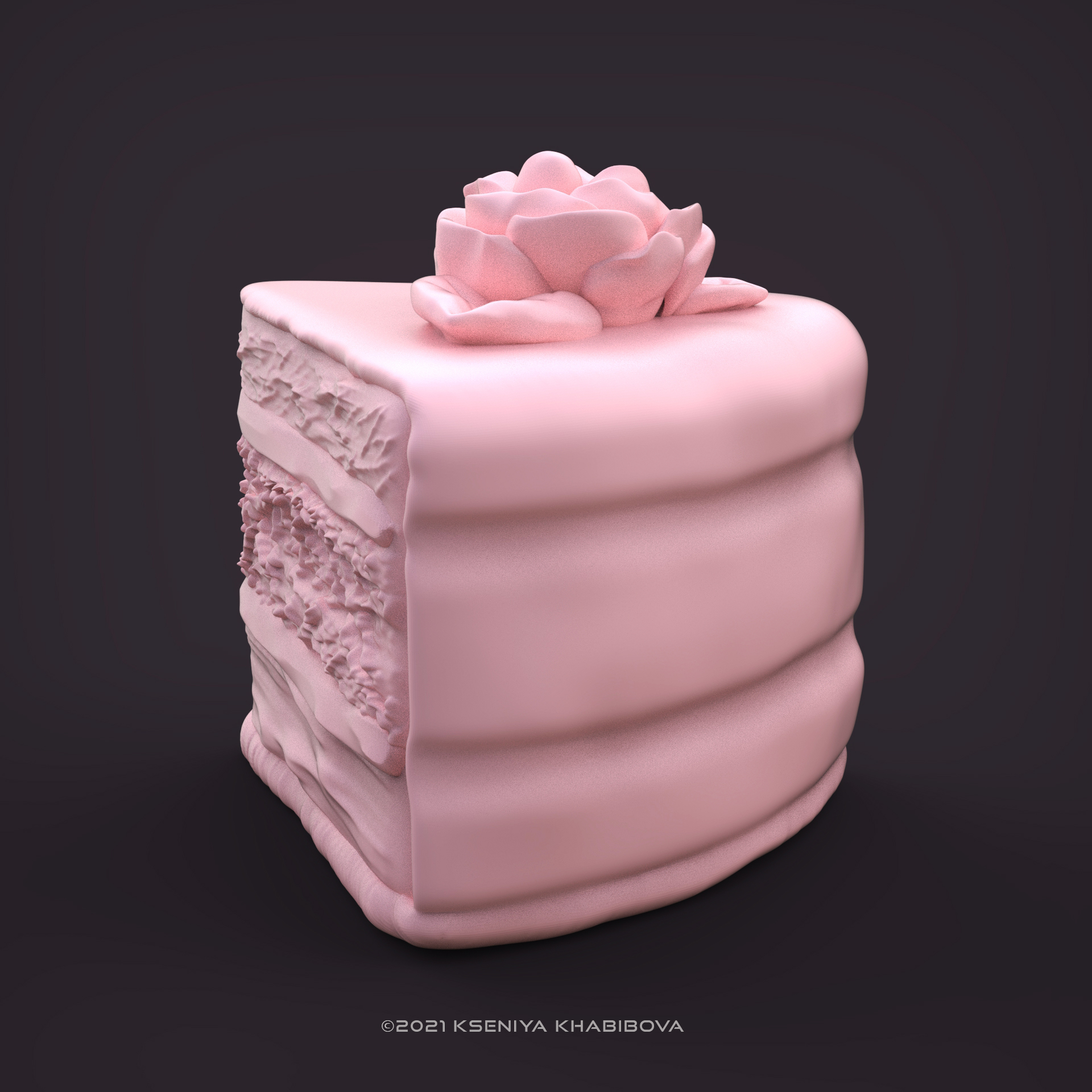 STL file Piece of cake 🍰 ・3D print object to download・Cults
