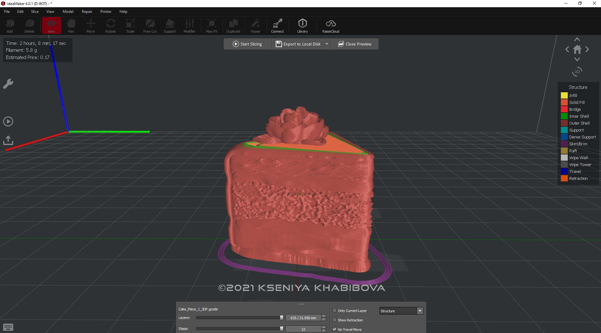 STL file Piece of cake 🍰 ・3D print object to download・Cults