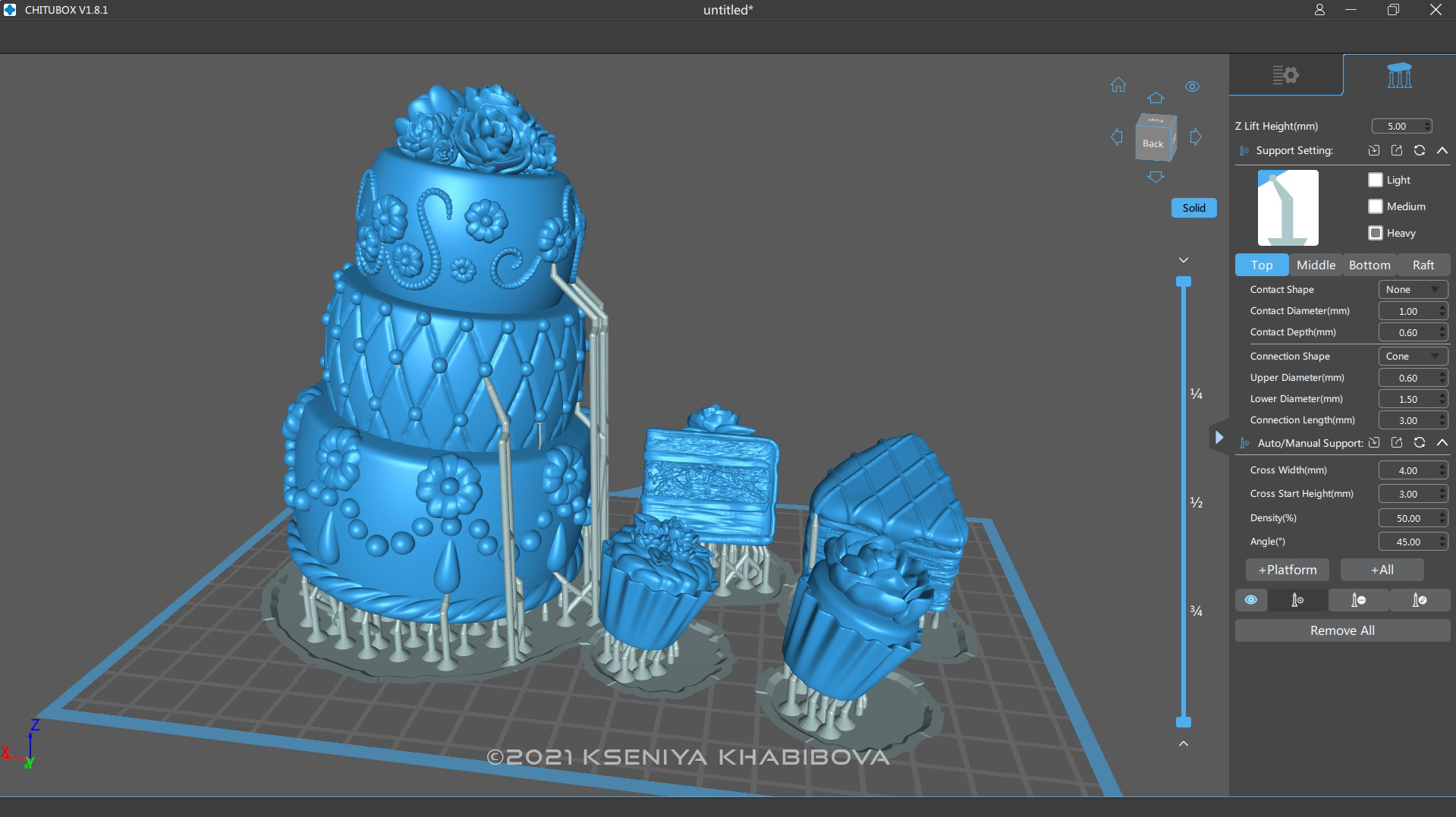 STL file Cake with cupcakes 🍰 ・3D print object to download・Cults