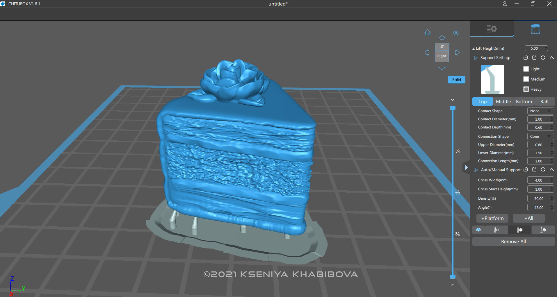 STL file Piece of cake 🍰 ・3D print object to download・Cults