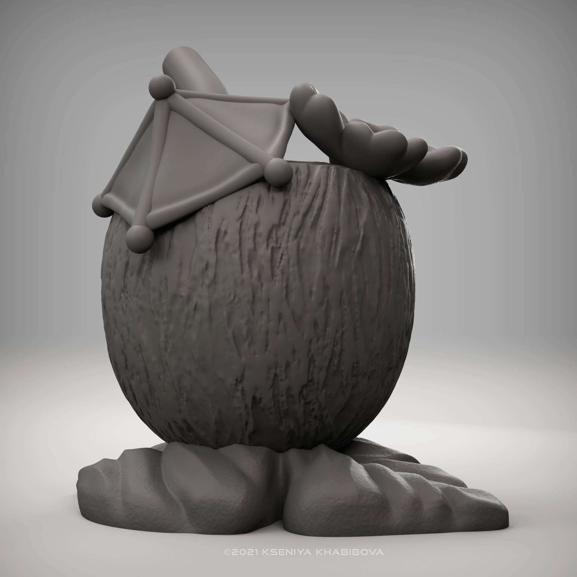 STL file Coconut cocktail 🥥 ・3D printable model to download・Cults