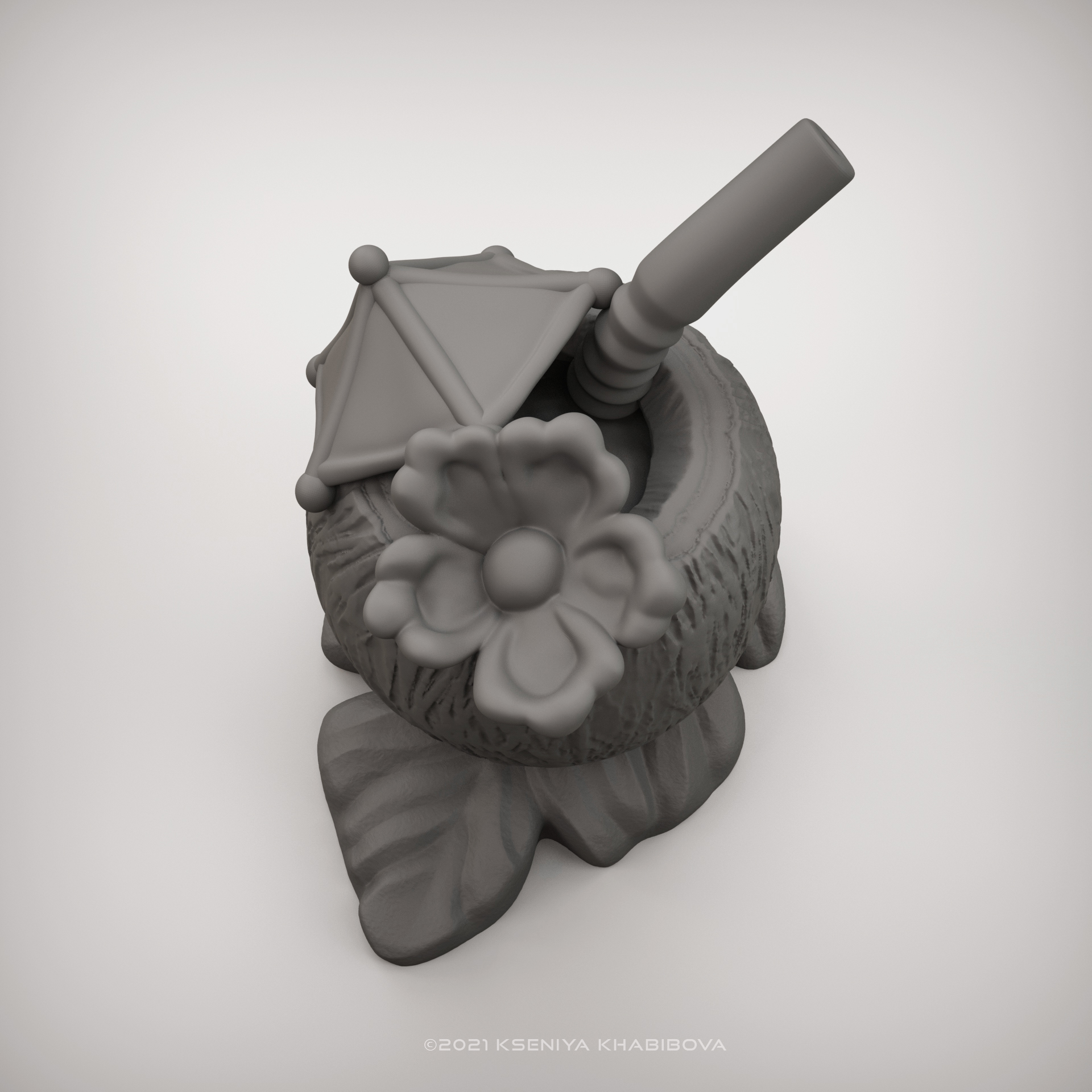 STL file Coconut cocktail 🥥 ・3D printable model to download・Cults