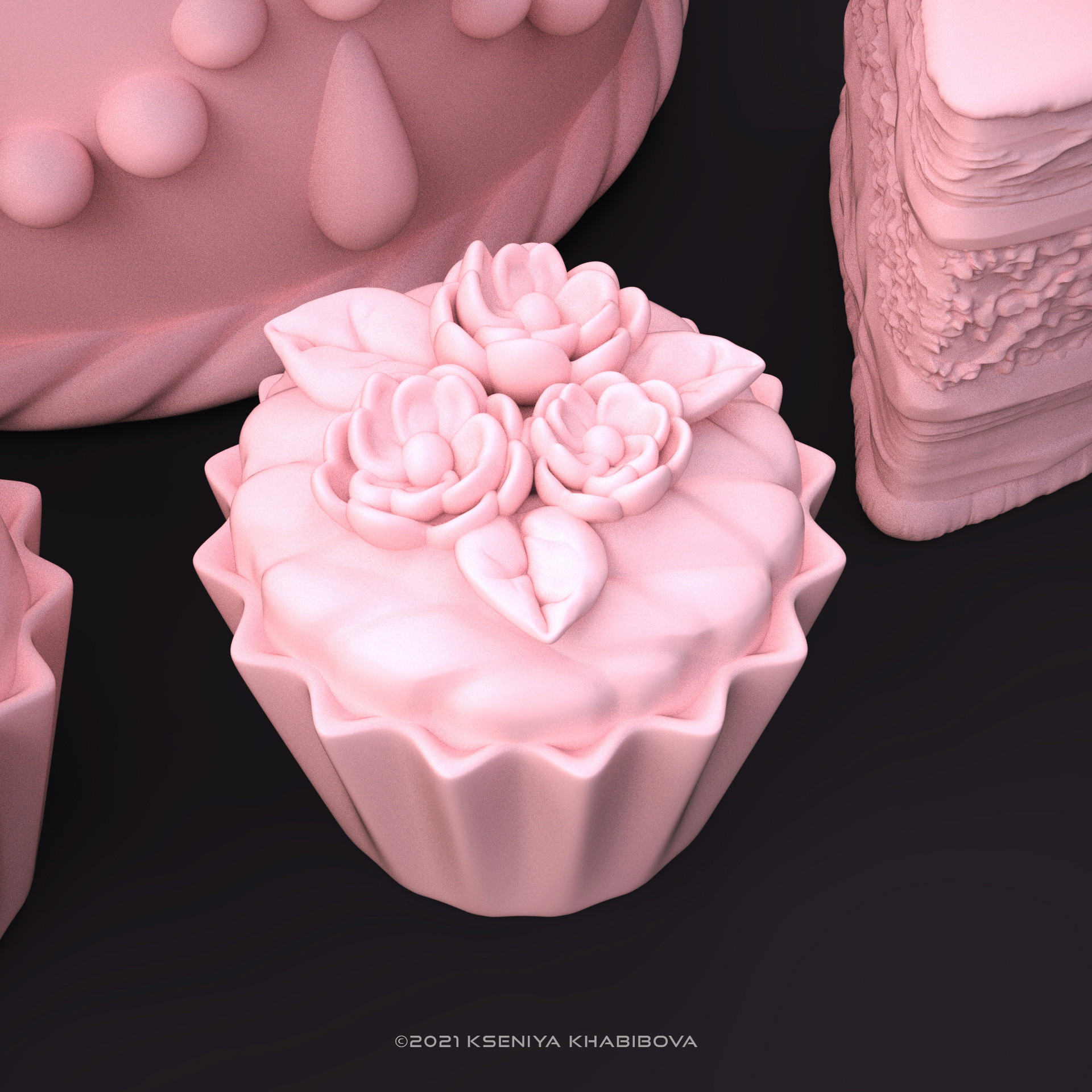 STL file Cake with cupcakes 🍰 ・3D print object to download・Cults