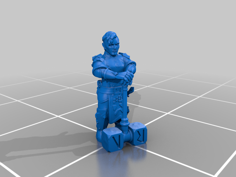 ♀️ Female dwarf warrior gnome・Free STL File for ・Cults