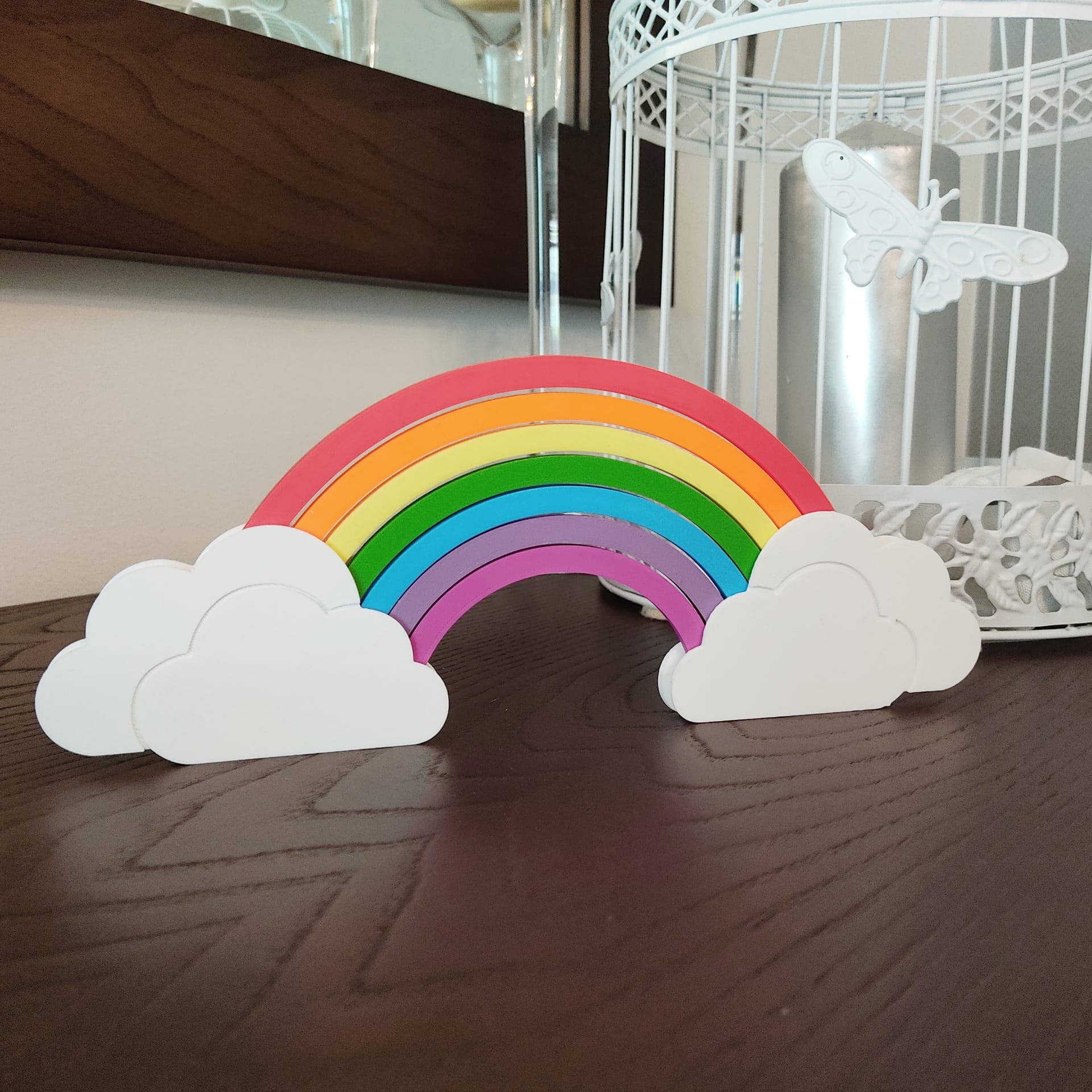 STL file Rainbow with clouds 🌈 ・3D print model to download・Cults