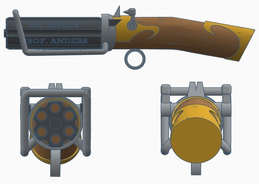 🎭 Legends of Vox Machina Pepperbox・Free 3D File for ・Cults