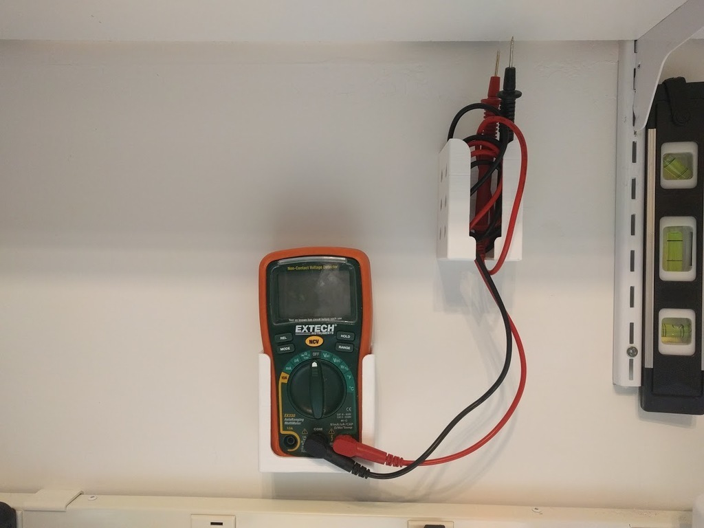 3D printable Extech EX330 Multimeter & Lead Wall Mount・Cults