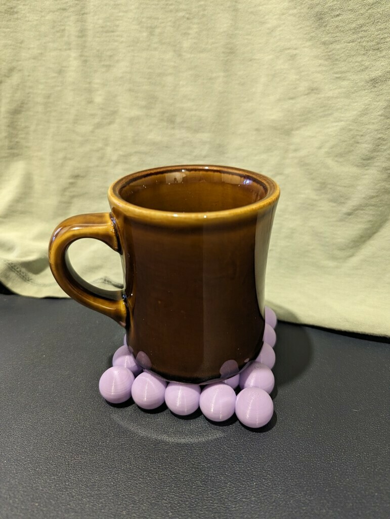 ☕ Bubble Coaster - Customizable・Free 3D File for ・Cults