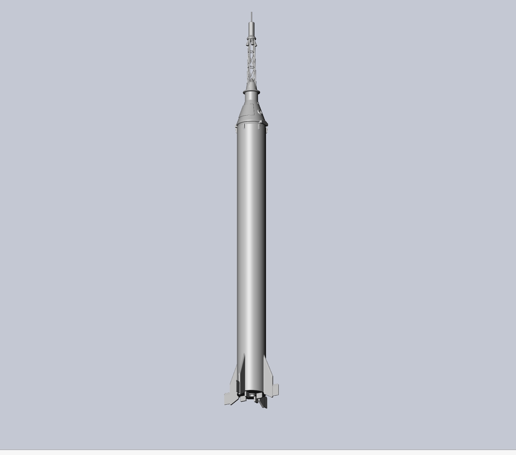 STL file Mercury-Redstone Rocket Printable Miniature 🚀 (OBJ, 3MF, DXF ...