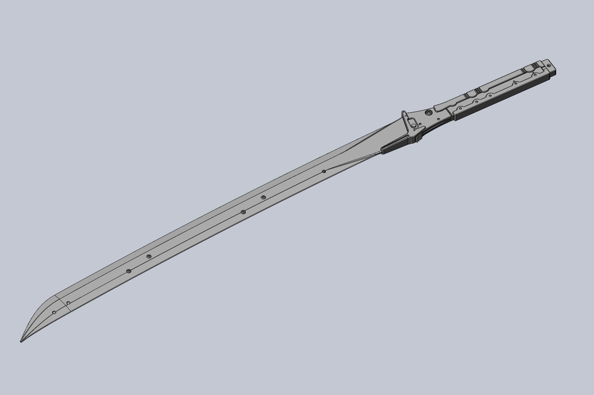 STL file Metal Gear Rising Raiden High Frequency Blade ⚙️・3D printer ...