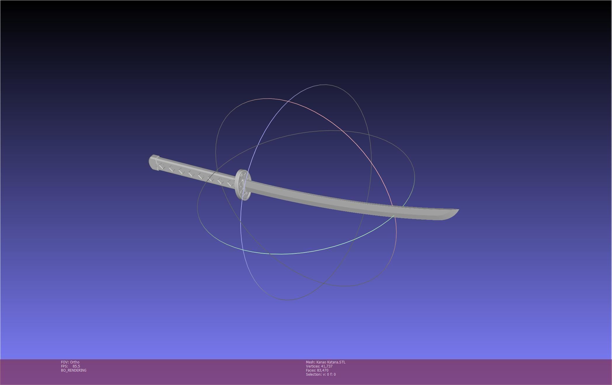 Archivo STL Katana Kanao Cazademonios 👾 (OBJ, 3MF, DXF, y STEP)・Modelo ...