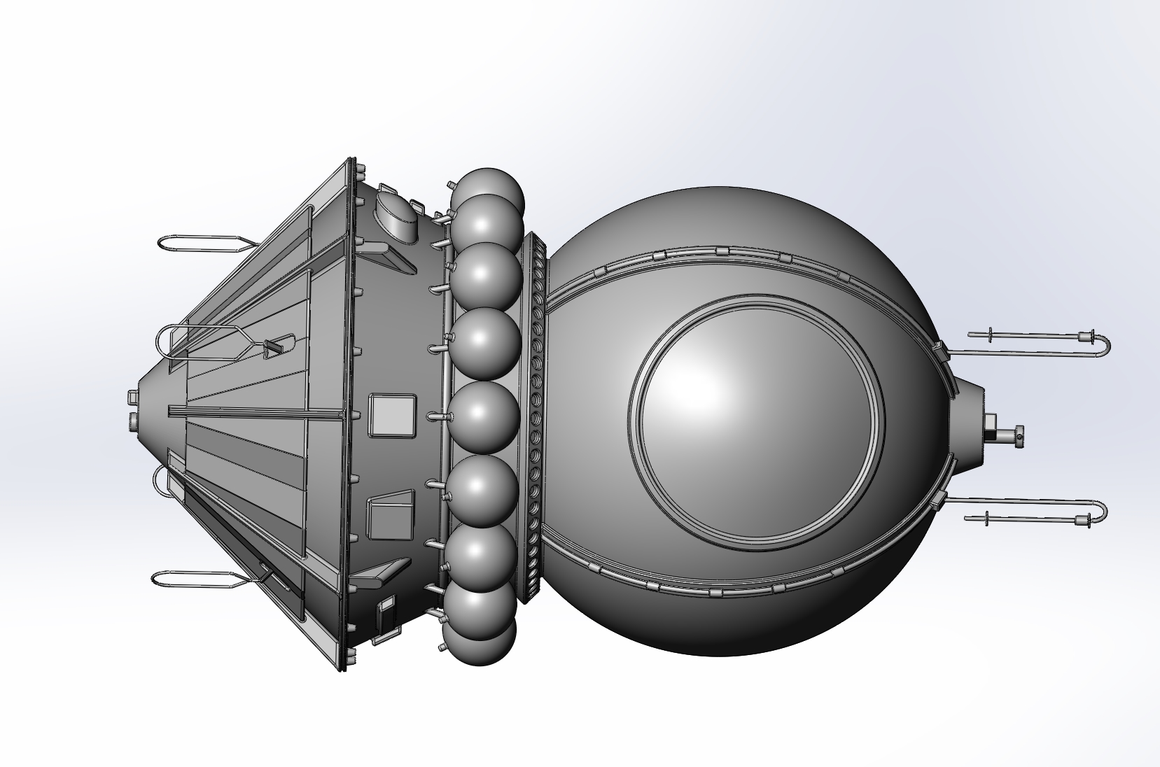 STL file Basic Vostok 1 Vostok 3KA Space Capsule Printable Model 🛰 (OBJ ...