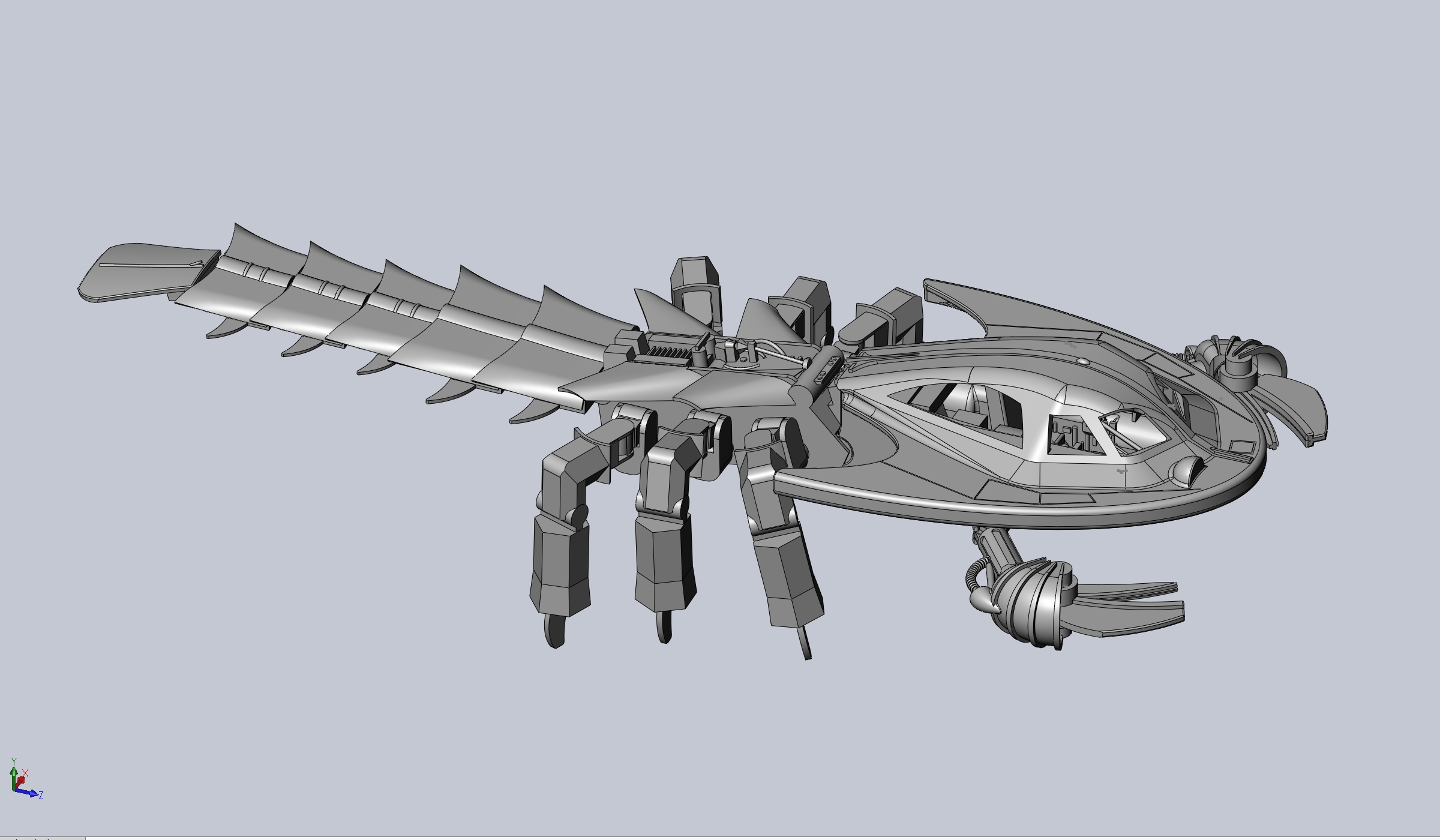 STL file Dinotopia Eurypterid Walker Sea Scorpion Mech Model 🦂 (OBJ)・3D ...