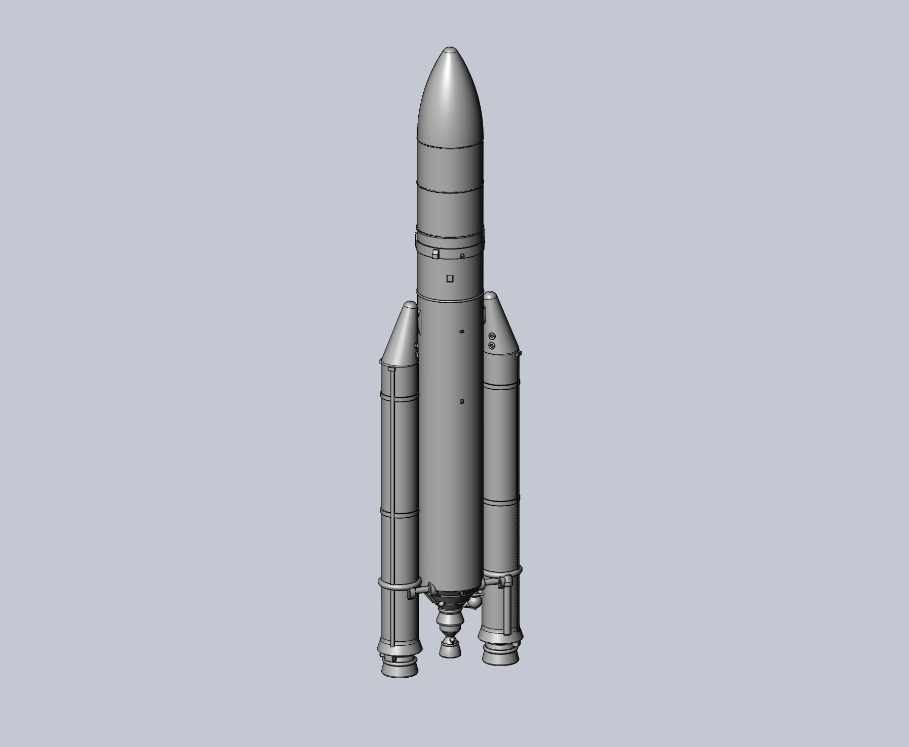 STL file Ariane 5 Rocket Printable Miniature 🚀 (OBJ, 3MF, DXF, and STEP ...