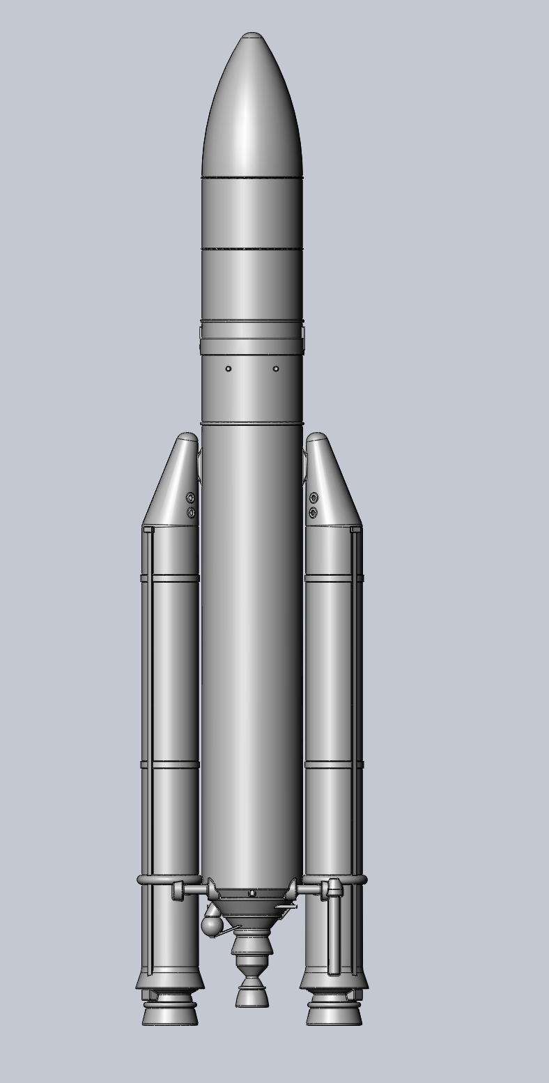 STL file Ariane 5 Rocket Printable Miniature 🚀 (OBJ, 3MF, DXF, and STEP ...